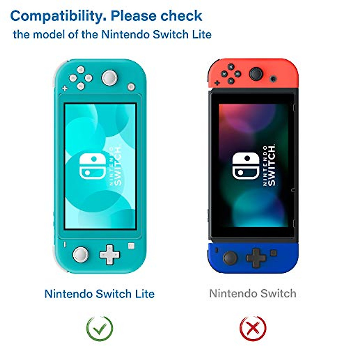 NEW'C Pack of 3, Glass Screen Protector for Nintendo Switch Lite, Tempered Glass Anti-Scratch, Anti-Fingerprints, Bubble-Free, 9H Hardness, 0.33mm Ultra Transparent, Ultra Resistant