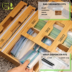 The Skinny Home - Ziploc bag's, plastic and foil dispenser; gallon, quart, sandwich and snack bags & 12" rolls. The perfect pantry solution for organized kitchen storage!