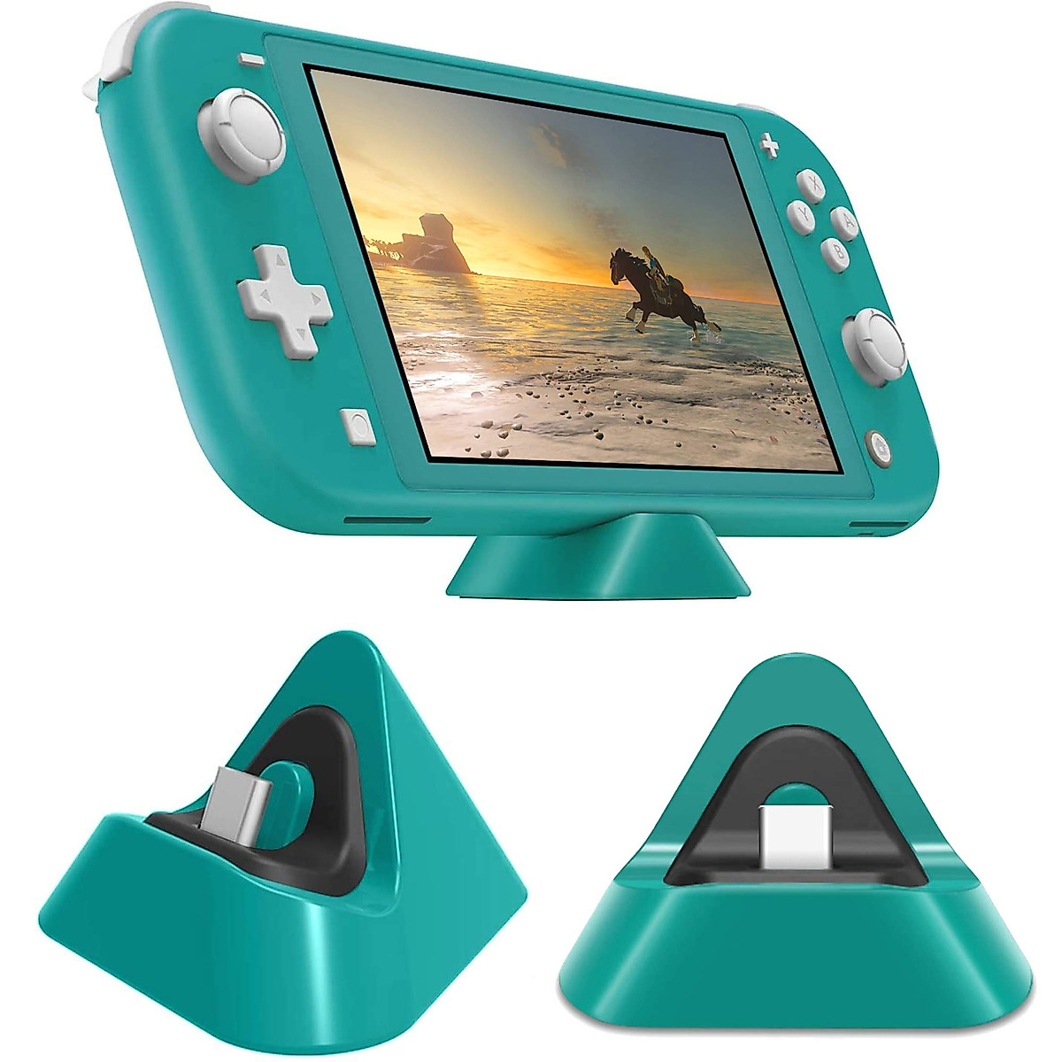 Charging Dock for Nintendo Switch Lite, Charging Stand Station Compatible with Nintendo Switch (Green)