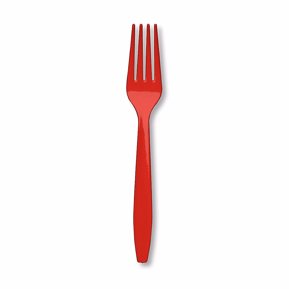 Creative Converting Touch of Color Premium 24 Count Plastic Forks, Classic Red