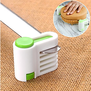 ASEANAO Pair Cake 5 Leveler Layers Slicer Cutter Cut Knife (Green)
