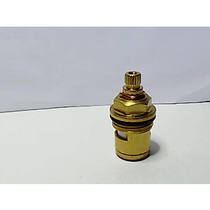 Faucet Cartridge, Brass Ceramic Faucet Stem Disc Cartridge Replacement Quarter Turn G1/2" 41MM Faucet Valves for Bathroom Kitchen Tap(Clockwise)