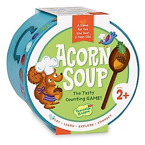 Peaceable Kingdom Acorn Soup – Game for You and Your 2 + Year Old – Fun Toddler Games Ages 2–4 That Teach Numbers and Counting Skills