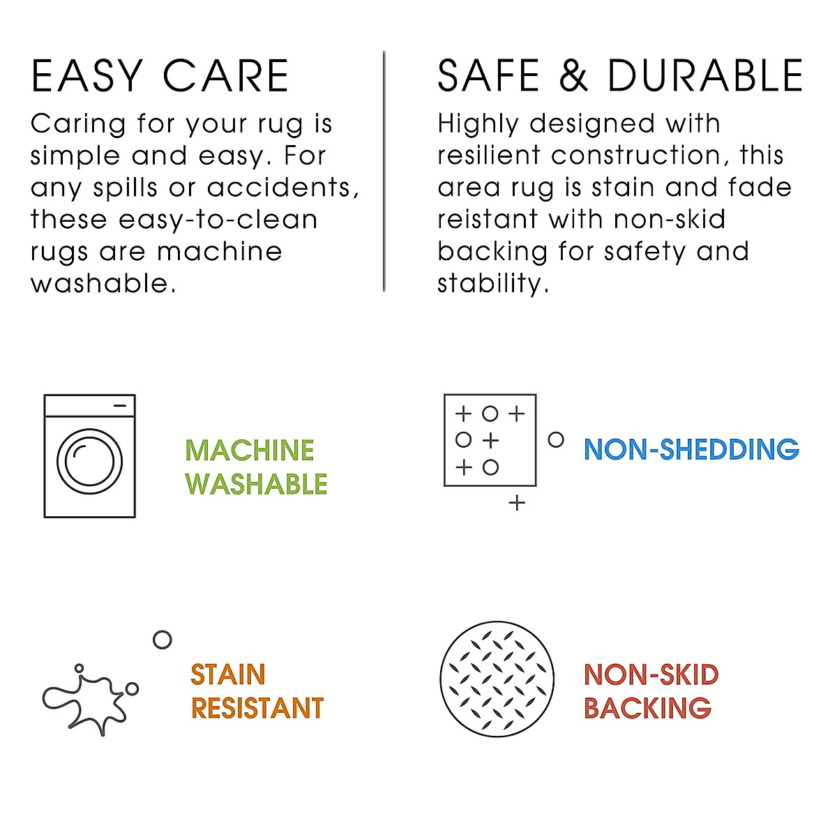 Eric Carle Elementary USA Map Kids Machine Washable Area Rug Blue/Red, 35"x51"