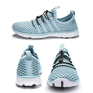 DLGJPA Women's Lightweight Quick Drying Water Shoes for Beach or Water Sports Slip On Walking Shoes Moonlight 6