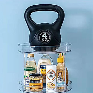 Artchros 3 Tier Lazy Susan Turntable Organizer Rotating Plate Spice Rack Standing Kitchen Rack - 9.25 inch