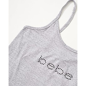 bebe Womens 2 Piece Pajama Set Pajama Set - Tank Top and Lounge Shorts Sleepwear PJ Set (Heather Grey, Large)