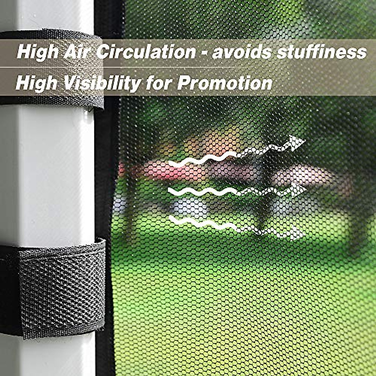 Yescom EZ Pop Up Canopy Mesh Sidewall with Window for 10ft Commercial Party Tent Vendor Food Shelter, 4pcs Sidewall Only