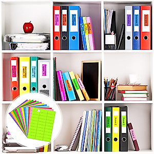 Geyee 1800 Pcs Fluorescent Address Labels Colored Address Labels 1'' x 2-5/8'' Neon Color Printable Stickers for Printer Return Mailing Shipping Message(Multicolor)