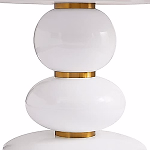 TOV Furniture Arianna 48" Round White Dinette Table