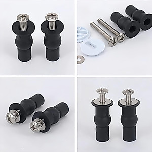 Universal 2PCS Toilet Seat Hinges Screws, Toilet Seat Top Fixing Part, Toilet Seat Fixing Device Rubber Top Nut,Toilet Seat Screws