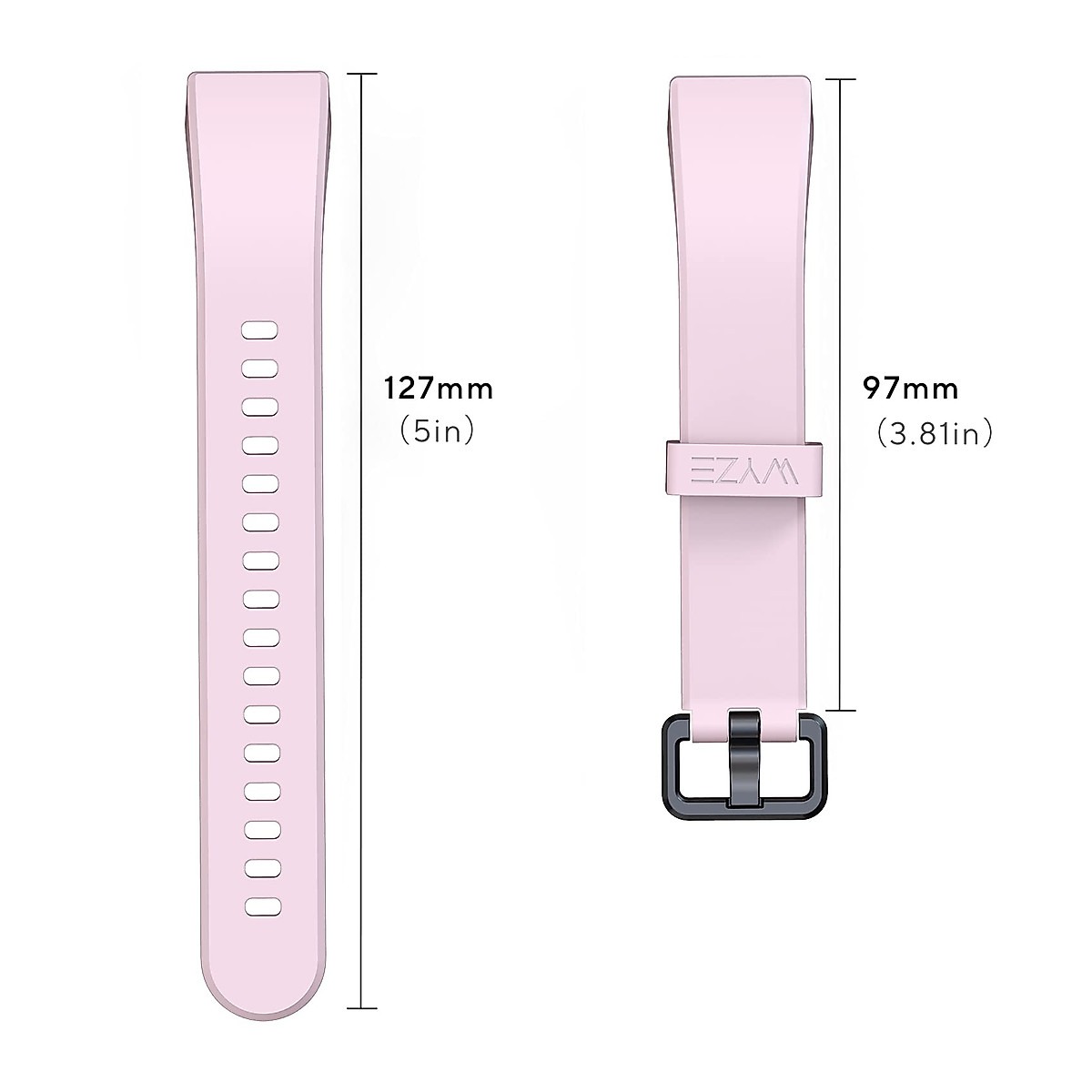 WYZE Band Pink Replacement Strap Soft Silicone Adjustable Sport Wristbands with Classic Clasp for Women