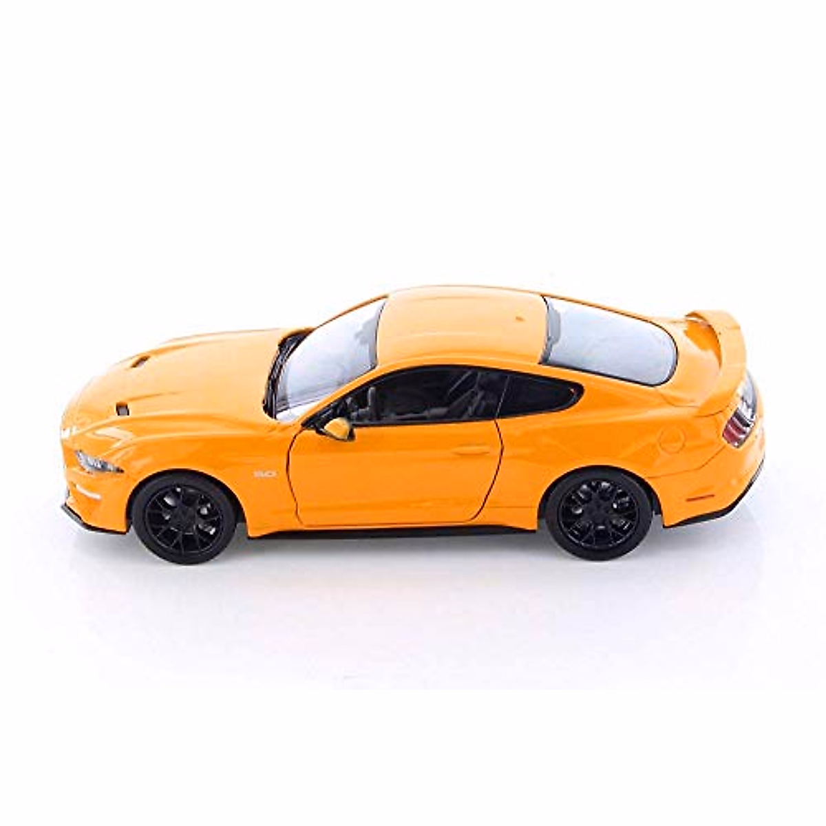 2018 Ford Mustang GT 5.0 Orange with Black Wheels 1/24 Diecast Model Car by Motormax 79352or