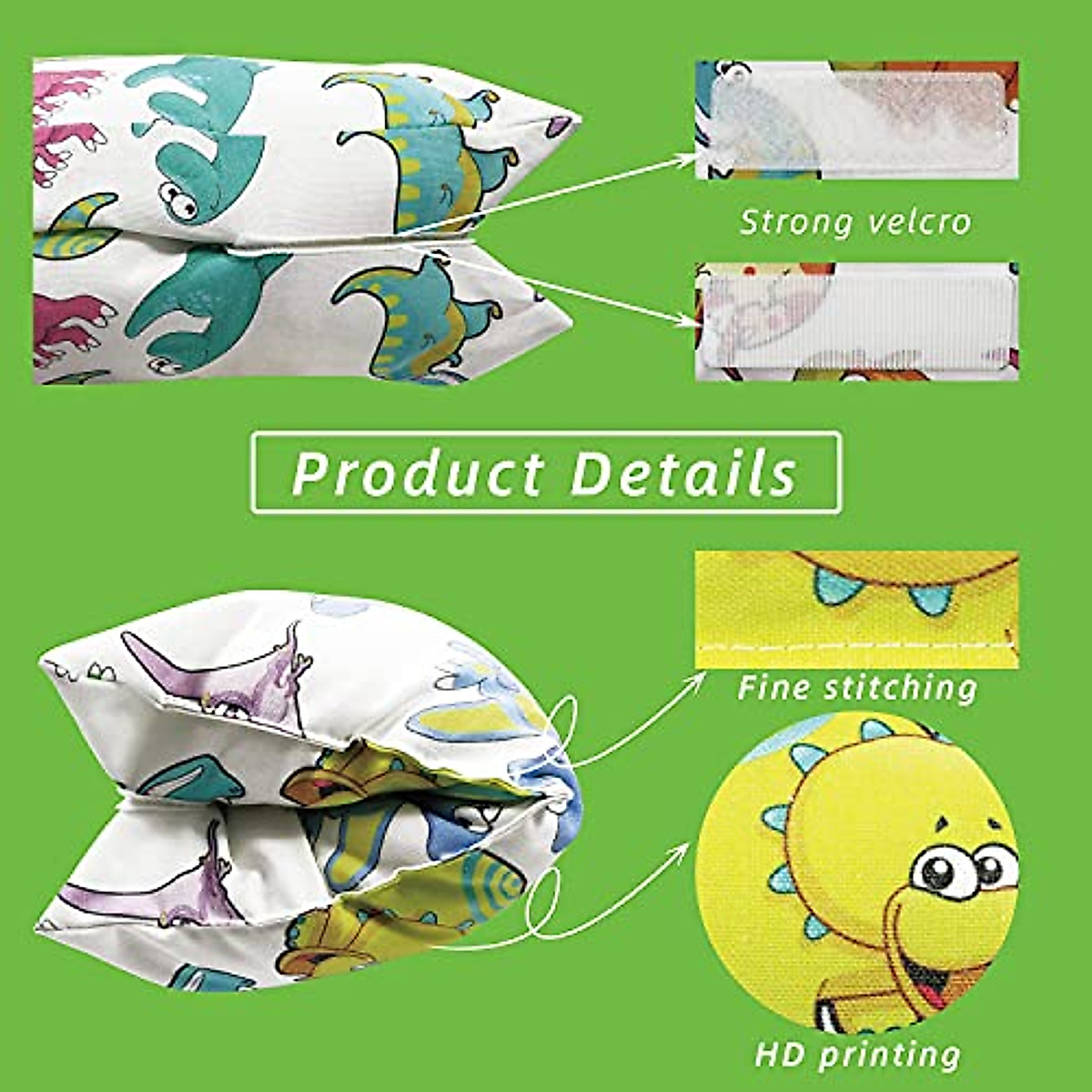 Car Seat Belt Pillow for Kids,Dinosaur Car Safety Belt Cover Pad for Head and Neck Shoulder Support,Auto Seat Belt Strap Cover for Children Baby (Dinosaur)