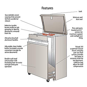 Safco Products 5023AH MasterFile 2 Document Storage for 24" x 36" Documents, Autumn Haze