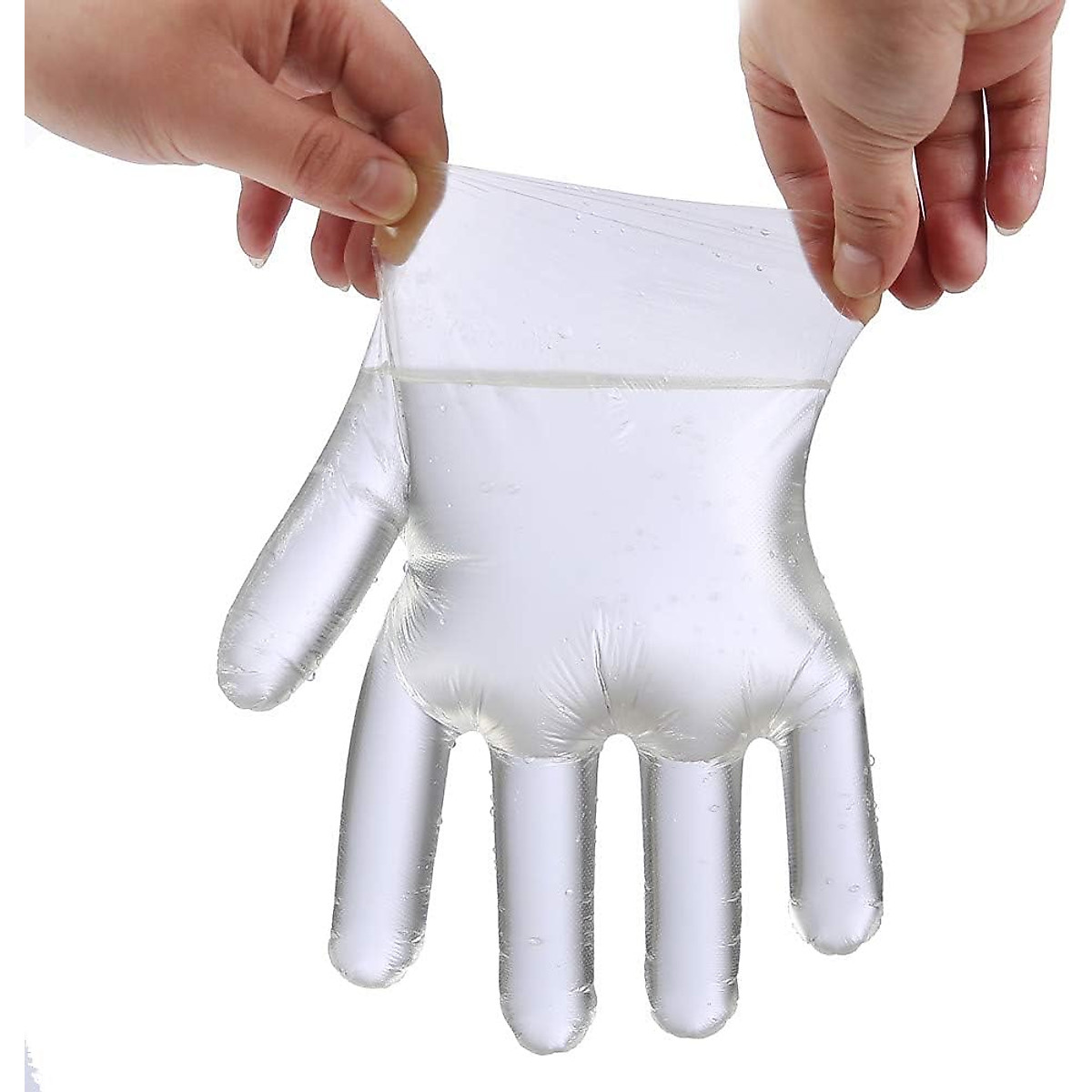 Disposable Food Prep Gloves - 500 Piece Plastic Food Safe Disposable Gloves, Food Handling, One Size Fits Most (500 PCS）