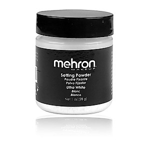 Mehron Makeup Setting Powder | Loose Powder Makeup | Loose Setting Powder Makeup 1 oz (28 g) (Ultra White)