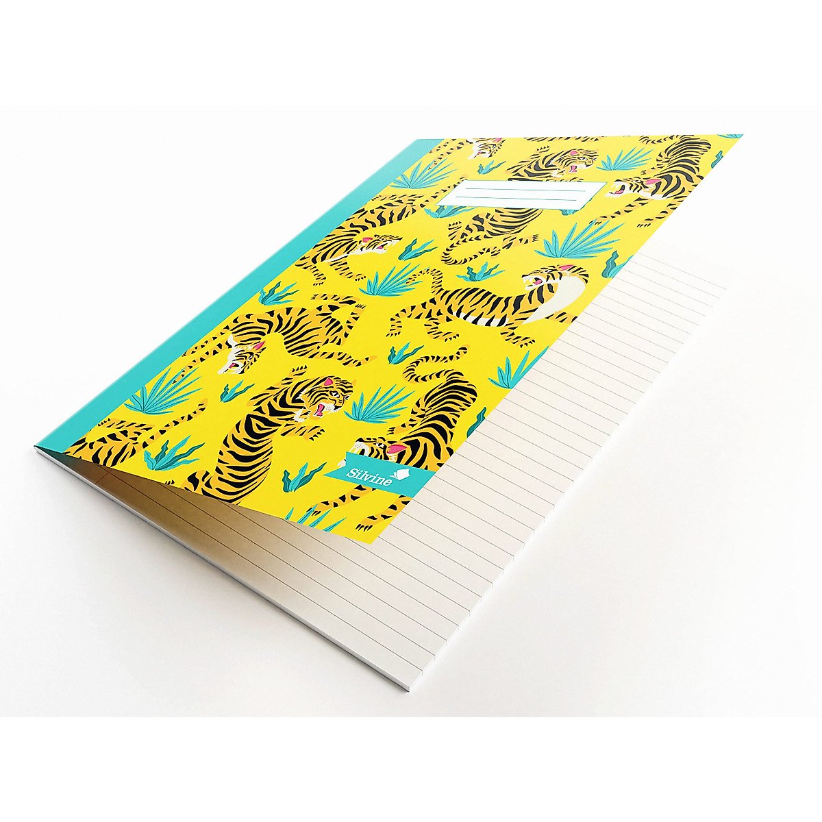 Silvine A4 Notebooks in 4 Assorted Marlene West Designs. 80 Pages, Lined with Margin. Ref NBA4SG [Pack of 12], Summer Garden