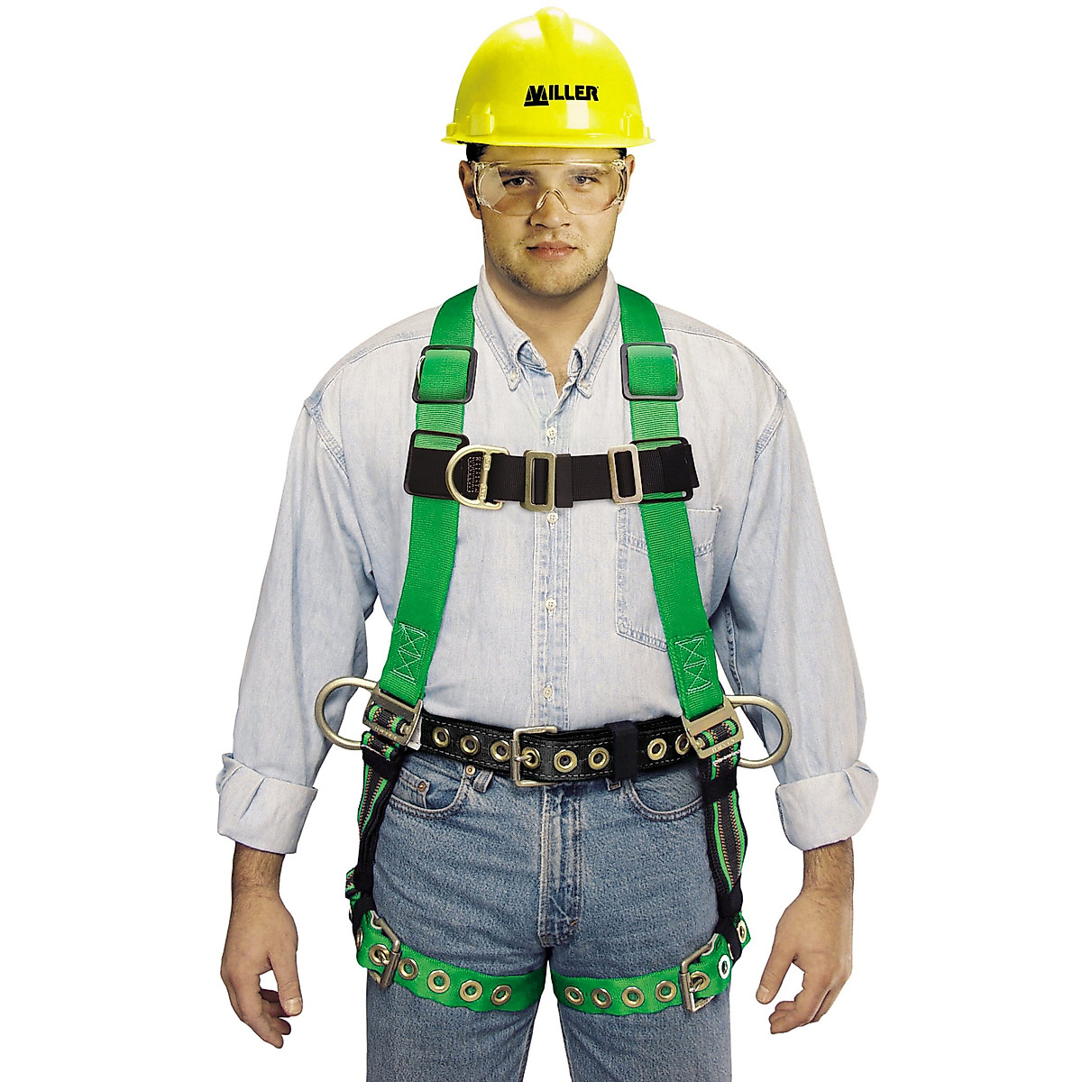 Miller by Honeywell P950FDQC-7D/UBL DuraFlex Python Full-Body Ultra Harnesses with Tubular Webbing and Comfort Pad, Universal, Blue