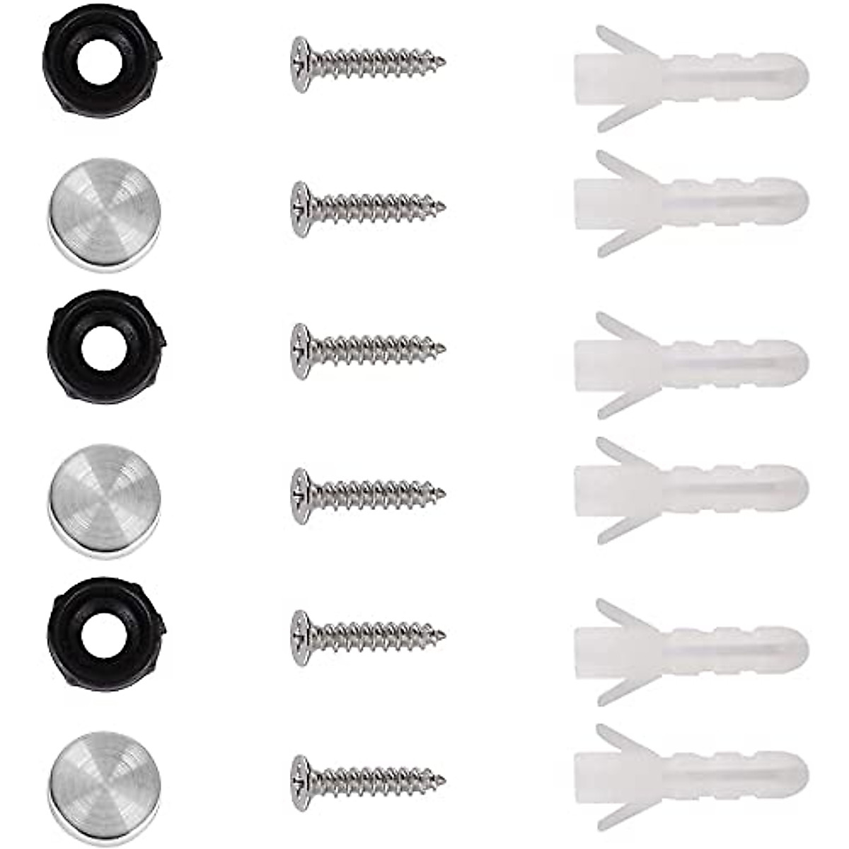 Diano 22.5cm Black Wine Glass Rack, Under Cabinet Wine Glass Holder, Stemware Rack Under Shelf, Wine Glasses Storage Hanger For Bar Kitchen 3 Rows