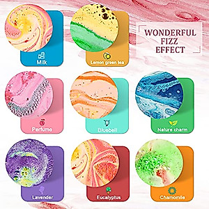 Bath Bomb Gift Set, Family Pack Mini Bath Bombs with Reusable Bowknot, 40 Pcs Organic Bath Bombs, Natural Bath Bombs for Kids, Women & Men, Best for Christmas & Any Anniversaries
