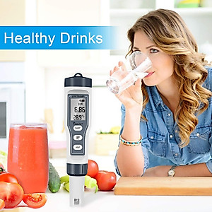 Allprettyall Digital PH Meter for Water PH Tester 0.01 PH High Accuracy Water PH and Temp Tester with Lock Reading Function for Drinking Water, Food Processing, Lab, Hydroponics, Aquarium …