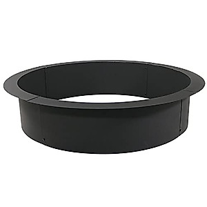 Sunnydaze 2mm Thick Steel Fire Pit Ring Insert - DIY Above or In-Ground Liner - 42-Inch Outer Diameter (36-Inch Inner Diameter)