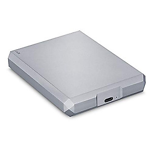 LaCie Mobile Drive 5TB External Hard Drive Portable HDD – Space Gray USB-C USB 3.0, for Mac and PC Desktop, 1 Month Adobe CC (STHG5000402)