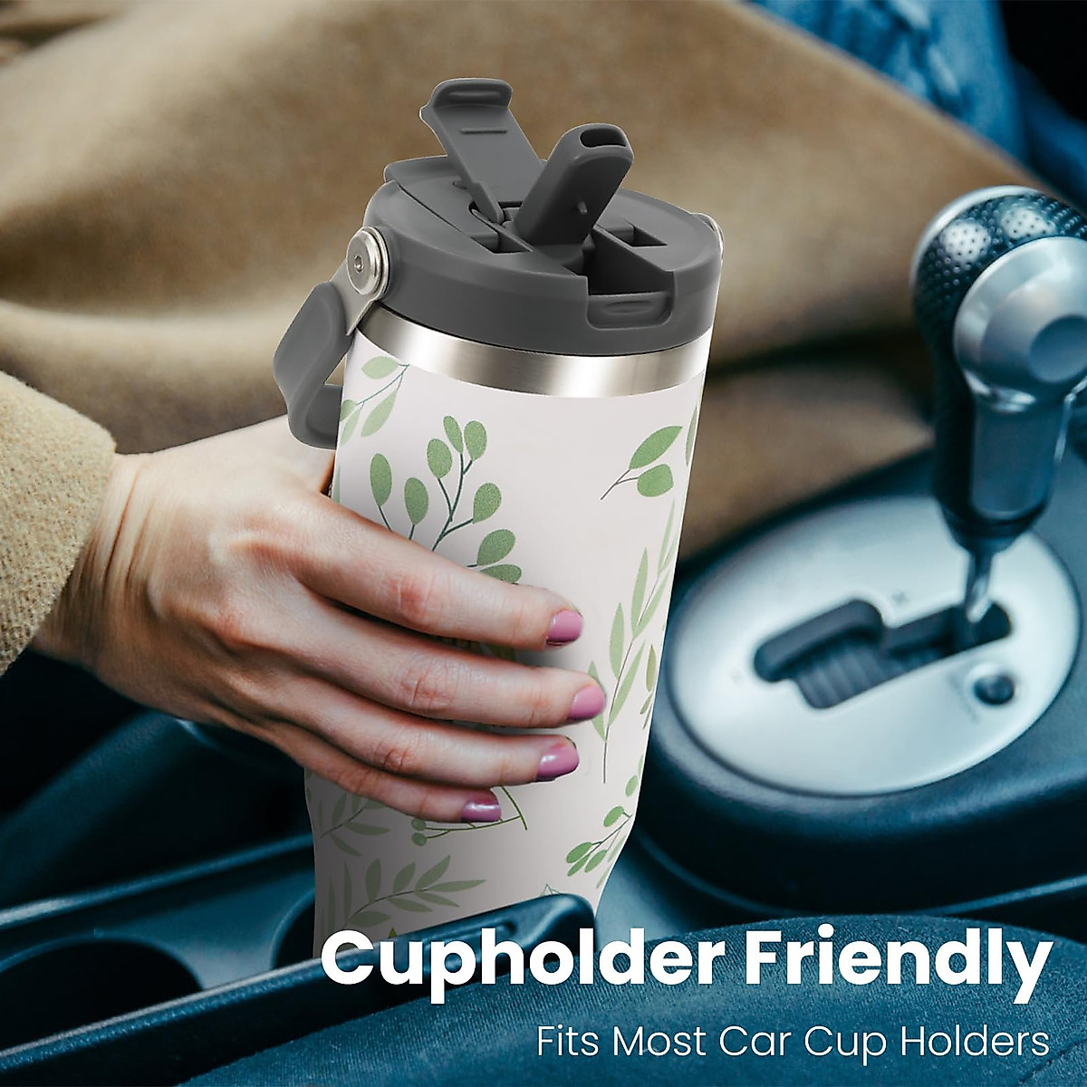 Riley Joy 40 oz 2.0 Stainless Steel Tumbler with Leak-Proof Lid and Straw, Double-Wall Vacuum Insulated Travel Mug for Coffee, Iced Tea, or Water - Ideal for Commutes and Outdoor