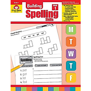 Evan-Moor Building Spelling Skills, Grade 1 - Homeschooling & Classroom Resource Workbook, Reproducible Worksheets, Teaching Edition, Spelling Strategies, Reading and Writing Skills