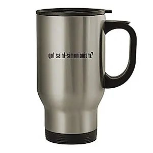 Knick Knack Gifts got saint-simonianism? - 14oz Stainless Steel Travel Mug, Silver