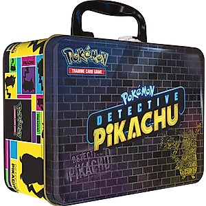 Pokemon TCG: Detective Pikachu Collector Treasure Chest + 9 Booster Pack + A Collector's Pin + A Notepad & Sticker Sheet