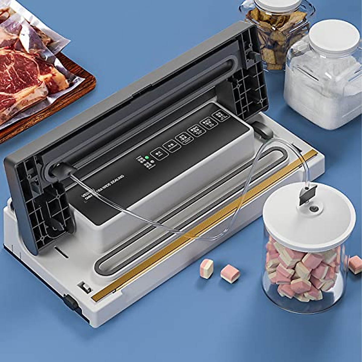 Cosiki Sealing Machine, Leak Proof Food Packing Machine 170W 5mm for Home Use (US Plug 110V)