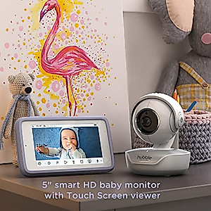Hubble Connected Nursery Pal Premium Smart Video Baby Monitor with 5" Inch Touch Screen, Privacy Mode, Infrared Night Vision, Two-Way Talk, Room Temperature Sensor and Smartphone App