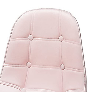 Baxton Studio Kabira Office Chair, One Size, Blush Pink/Gold