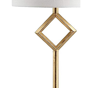 JONATHAN Y JYL3064A Juno 62.5" Metal LED Floor Lamp, Contemporary, Modern, Transitional, Office, Living Room, Family Room, Dining Room, Bedroom, Hallway, Foyer, Gold Leaf