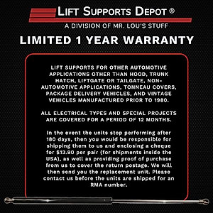 Lift Supports Depot Qty (2) Replaces 7249-2Pk Lift Supports For Weather Guard Saddle Box Shocks Struts