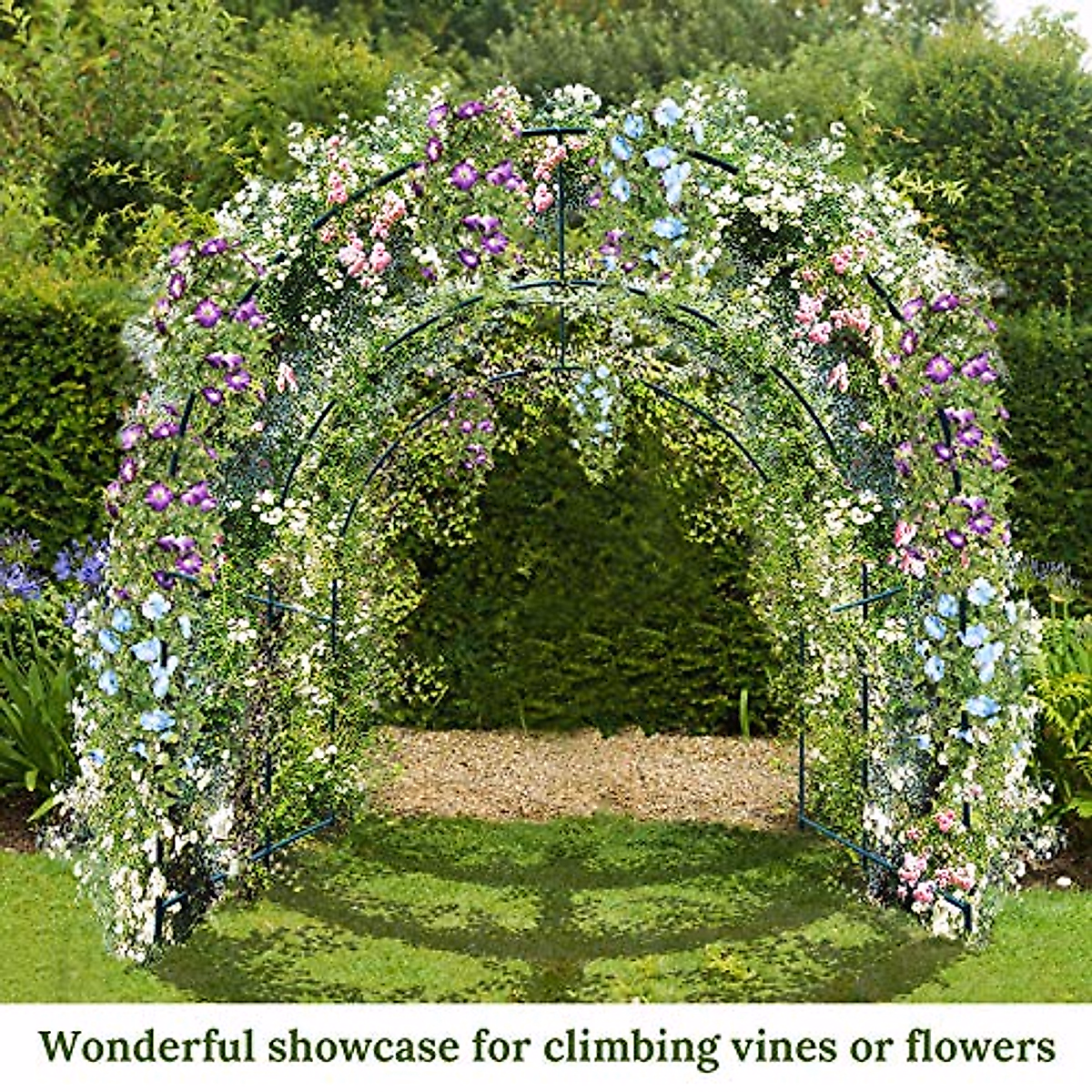 YardGrow Large Garden Support Arch Frame Climbing Plant Arch Arbor for Various Climbing Plant Roses Vines Birthday Wedding Party Decoration Pergola Frame (16' x 7' x 7')