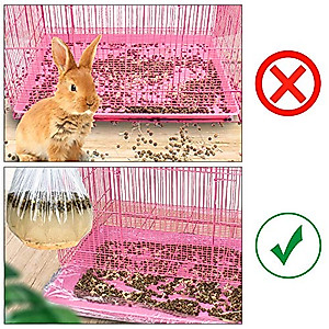 QBLEEV 20 pcs Disposable Small Animals Cage Liner for Parrots Rabbits Guinea Pigs Chinchilla，Hamster Bunny Pet Cage Tray Plastic Filmy Cover， Pet Cage Mat to Replace Diaper，Durable and Water-Tight
