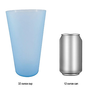 AOYITE Large Plastic Cups Reusable - 32 oz Plastic Tumblers Unbreakable Drinking Glasses set of 12 - BPA Free Dishwasher Safe Big Plastic Cups for Kids Kitchen Camping Party Outdoor