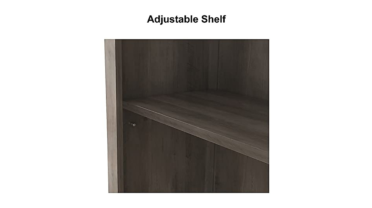 Realspace Peakwood 5-Shelf Bookcase in Smoky Brown