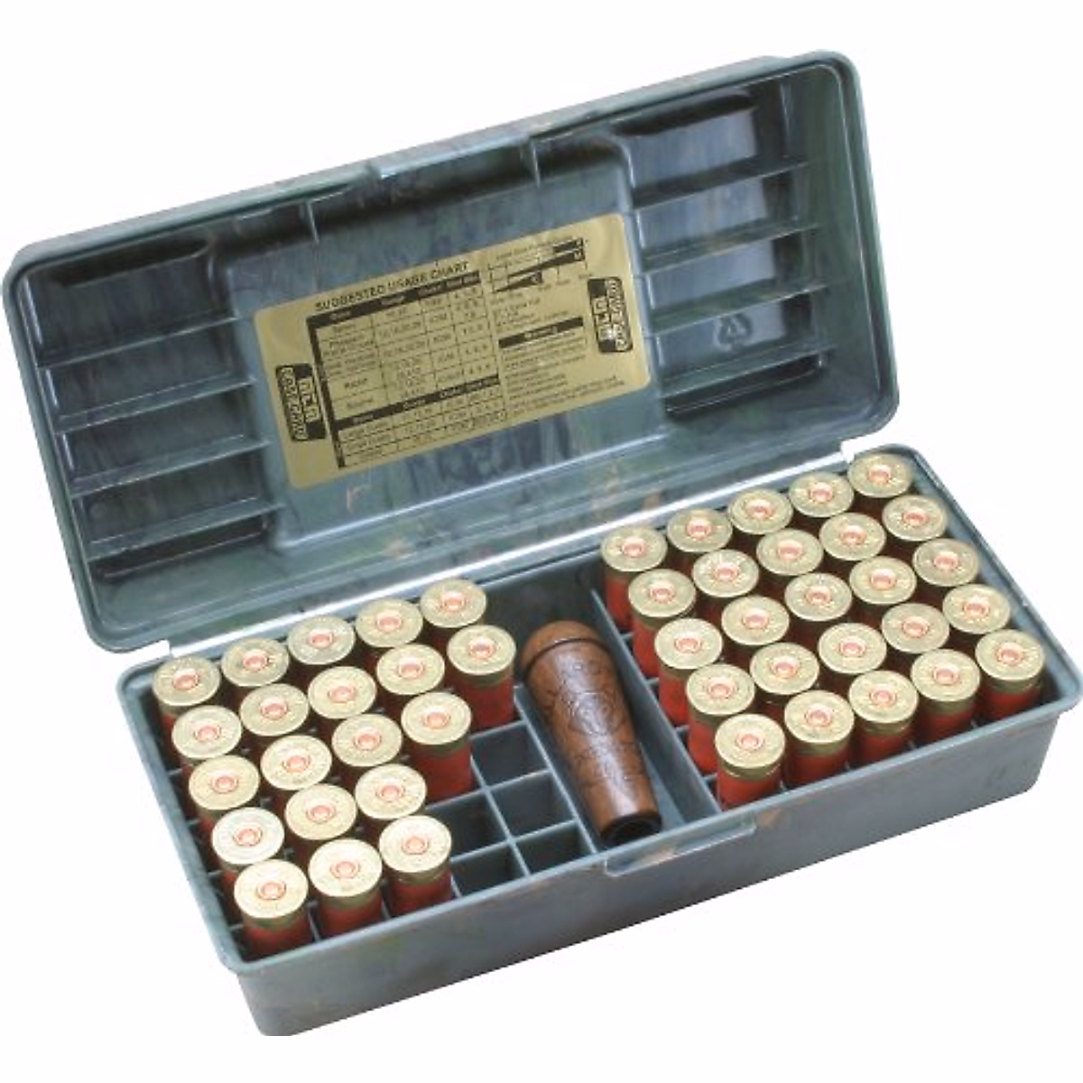 MTM SF-50-12-09, 50 Round Shotshell Handled Case, 12 Gauge, USA Made, Wild Camo