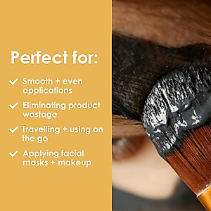 Face Mask Brush - Soft Bamboo Facial Mud Mask Applicator Brush for Applying Facial Mask | Use with Facial Mud Masks, Peel Off Masks, Oils & Makeups (4 inches long)