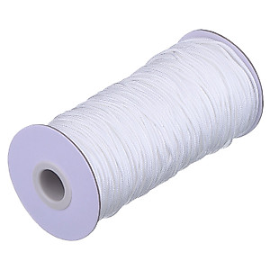 Outus 109 Yards/Roll White Braided Lift Shade Cord for Aluminum Blind Shade, Gardening Plant and Crafts(1.8 mm)