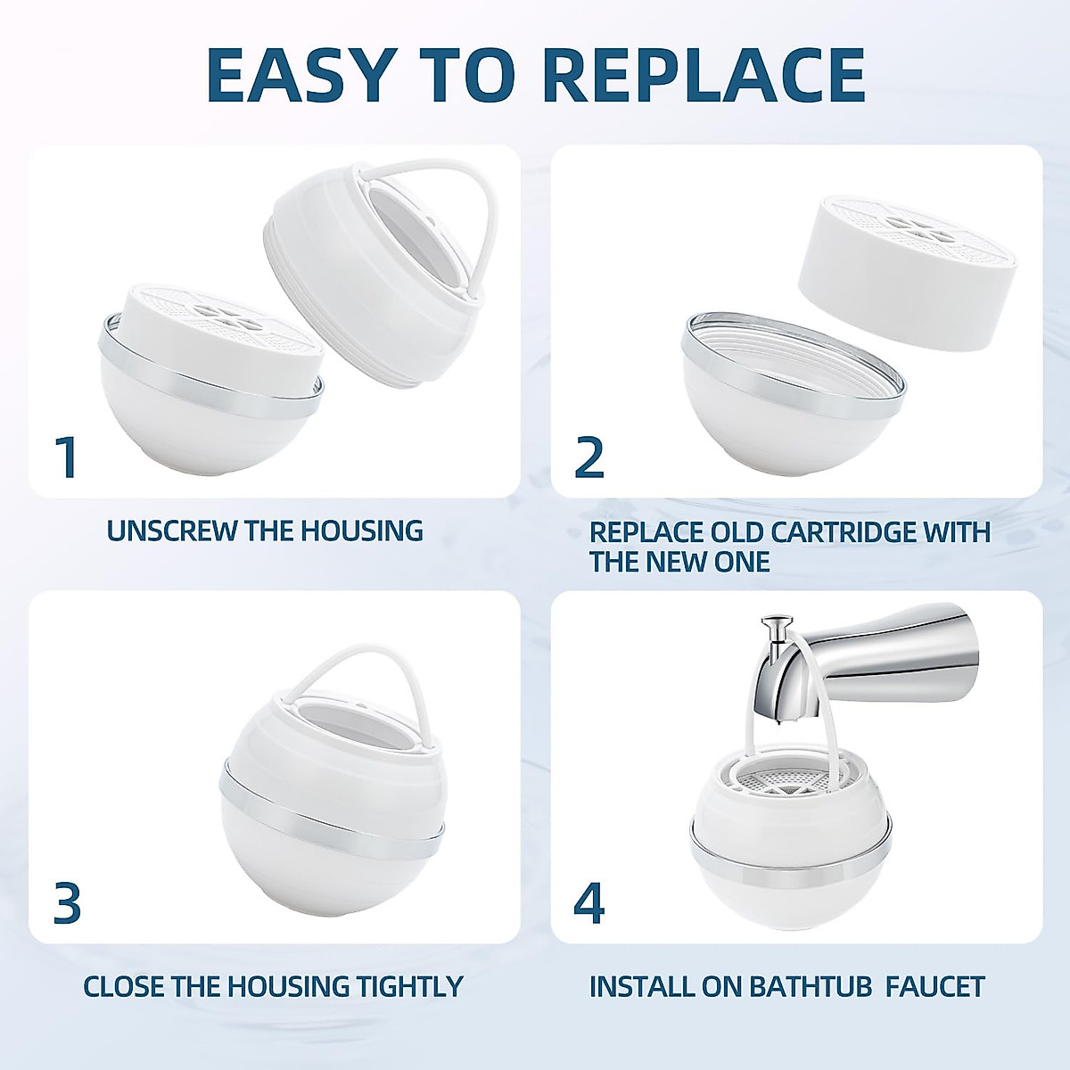 Bath Ball Filter Replacement Cartridge, Bath Ball Water FilterReplacement Cartridge, Bathtub Water Filter Replacement Cartridge