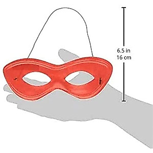 amscan Fabric Super Hero Domino Eye Mask, 8.25inch x 2.87inch, Red