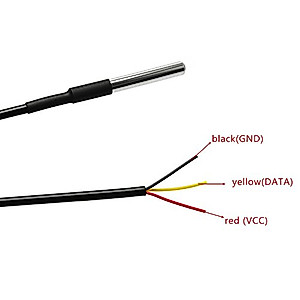 Gikfun DS18B20 Temperature Sensor Waterproof Digital Thermal Probe Sensor for Arduino (Pack of 5pcs) EK1083