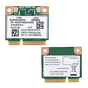 ASHATA Network Card,for Qualcomm AR9565 QCWB335 150M Mini PCI-E Bluetooth Network Card Universal, 2.4G Bluetooth Network Card for HP/DELL/ACER, etc.