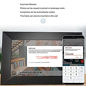 Electronic Album, Music Playback, WiFi Digital Photo Frame, HD Touch Screen, Support Home Application Sharing (US Plug)
