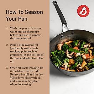 De Buyer MINERAL B Pro Carbon Steel Country Fry Pan - 11” - Ideal for Sauteing, Simmering, Deep Frying, Stir Frying & One-Pan Meals - Naturally Nonstick - Made in France